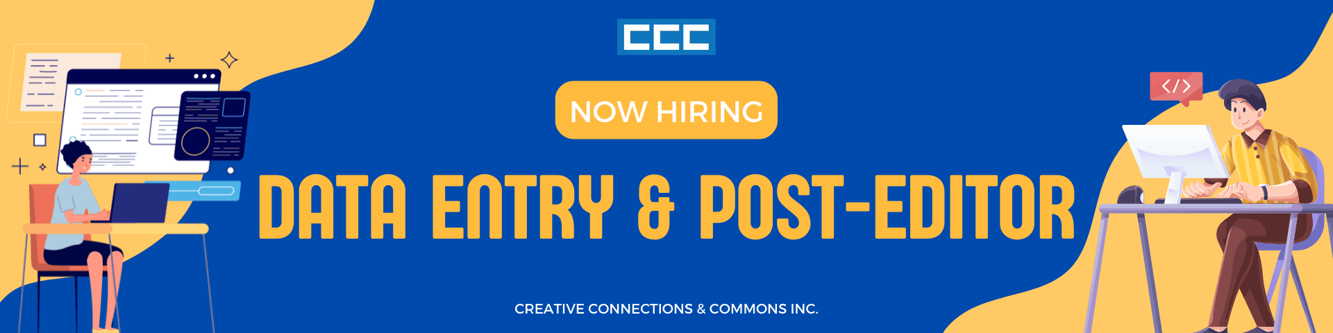 [CLOSED] HIRING! Data Entry & Post-Editor - CCC